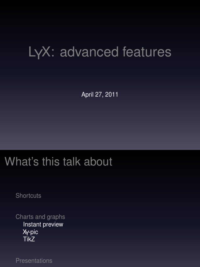 LYX Advanced Features Guide | PDF | Computing | Software