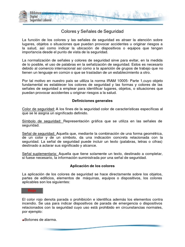 Colores y Senales de Seguridad | PDF | Amarillo | Color
