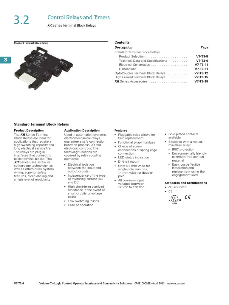 Relay XRU PDF | PDF | Relay | Switch