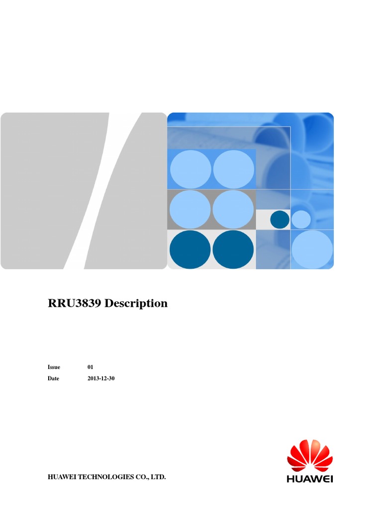 RRU3839 Description | PDF | Trademark | Specification (Technical Standard)