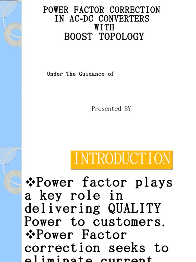 Power Factor Correction in Boost Converters | PDF | Rectifier | Ac Power