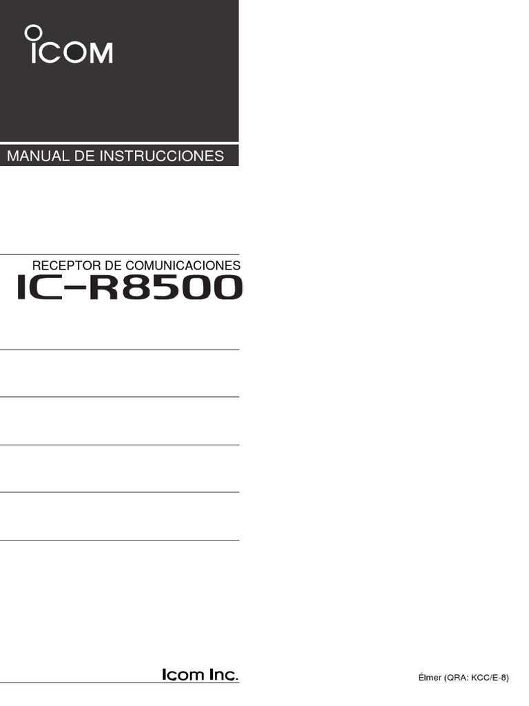 Manual Del ICOM IC-R8500 | PDF | Informática