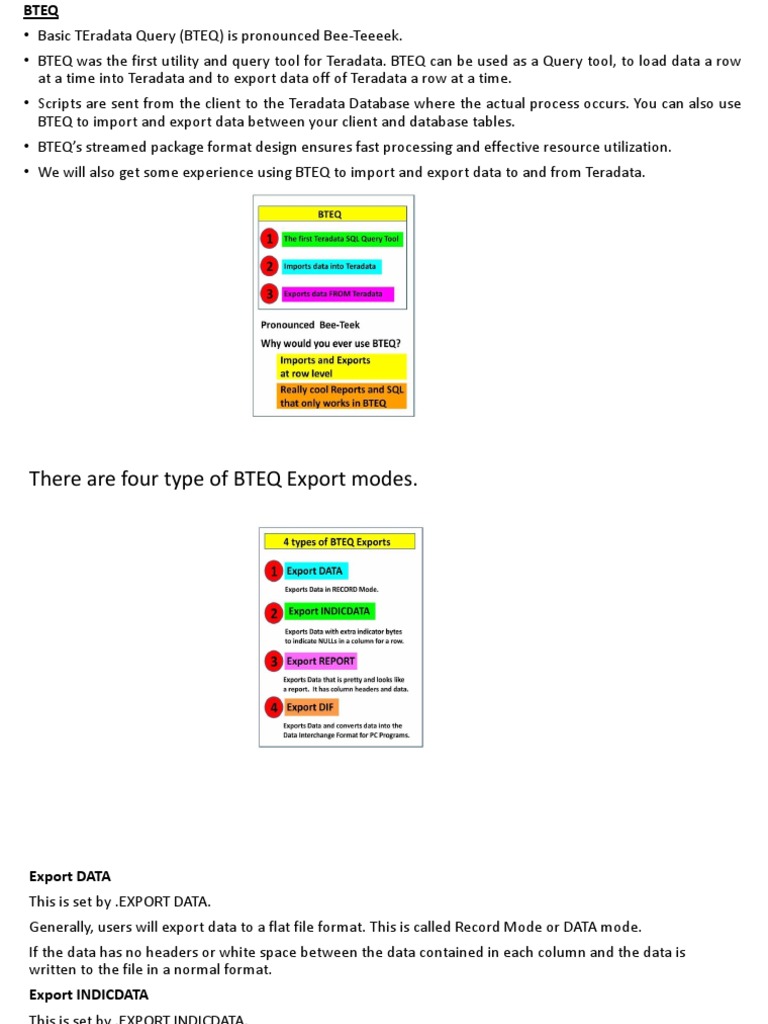 Load Utilities in Teradata | PDF | File Format | Database Index