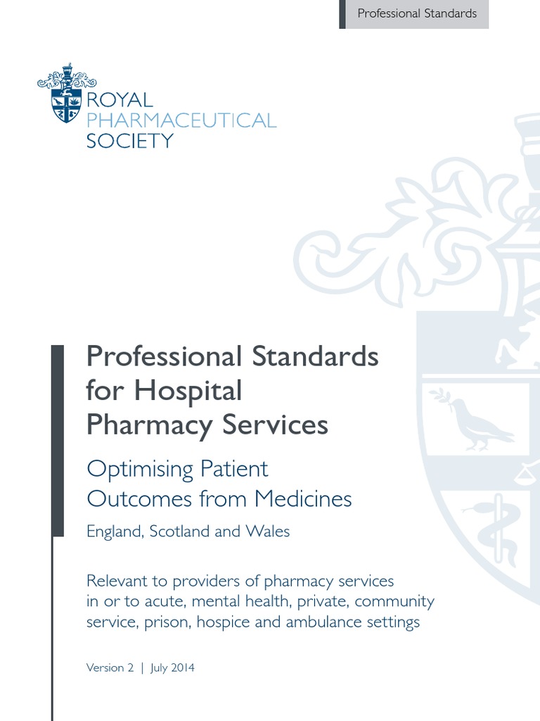 Rps - Professional Standards For Hospital Pharmacy PDF | PDF | Pharmacy ...
