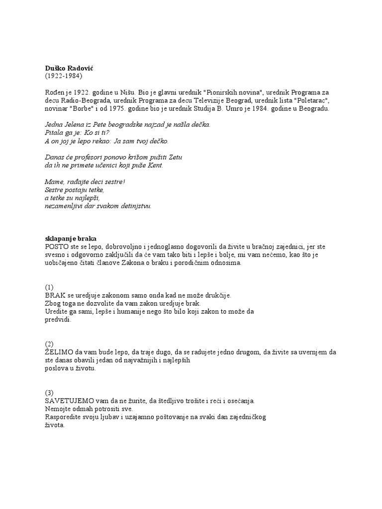 Dusko Radovic - Aforizmi 2.deo | PDF