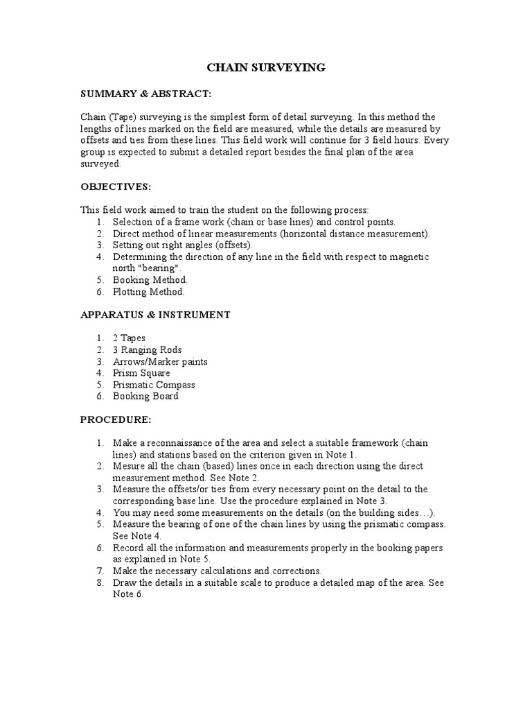Chain Surveying | Surveying | Compass