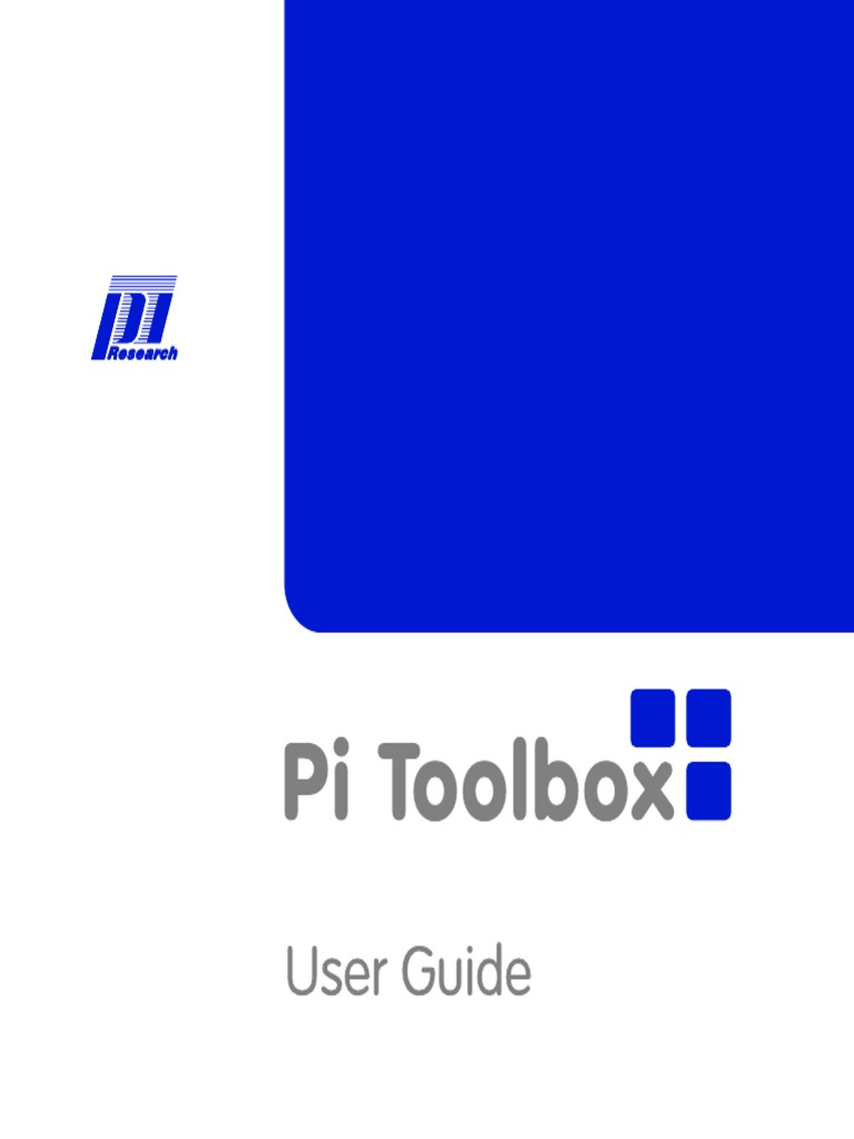 Pi Toolbox V3.1 Manual 29P-071406 | PDF | Icon (Computing) | Device Driver