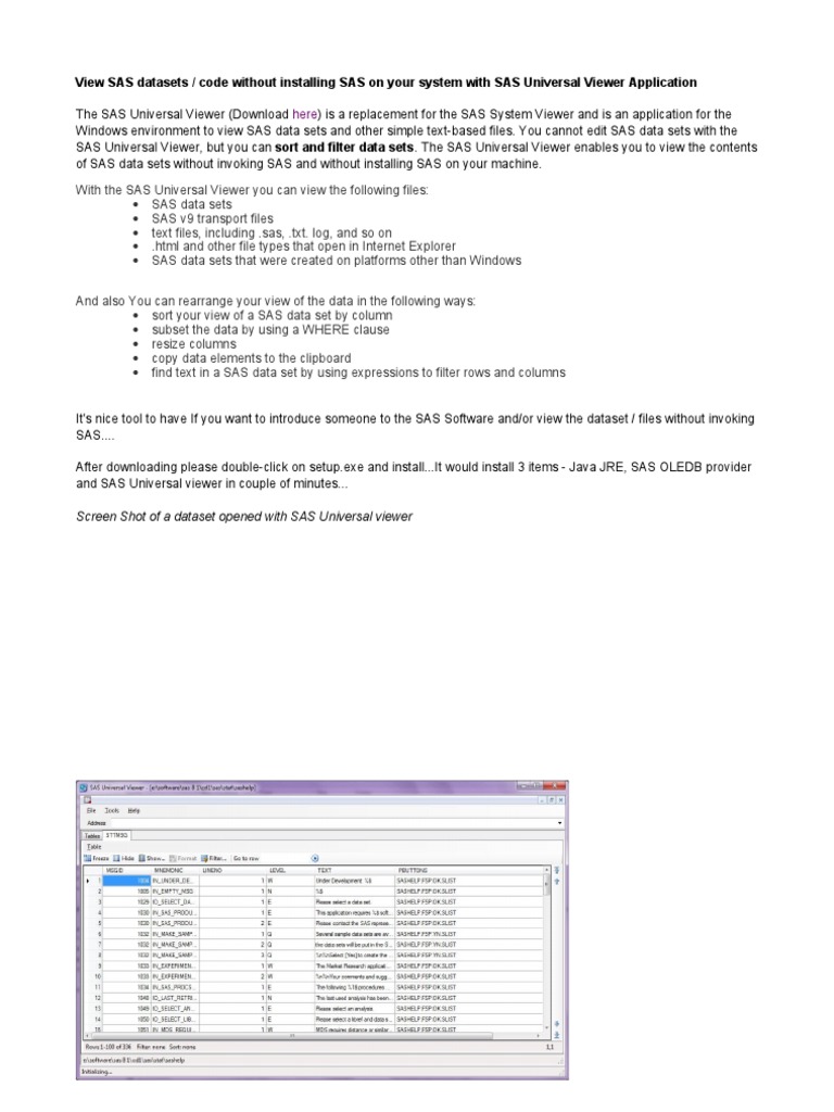 View SAS Datasets or Code Without Installing SAS On Your System With ...