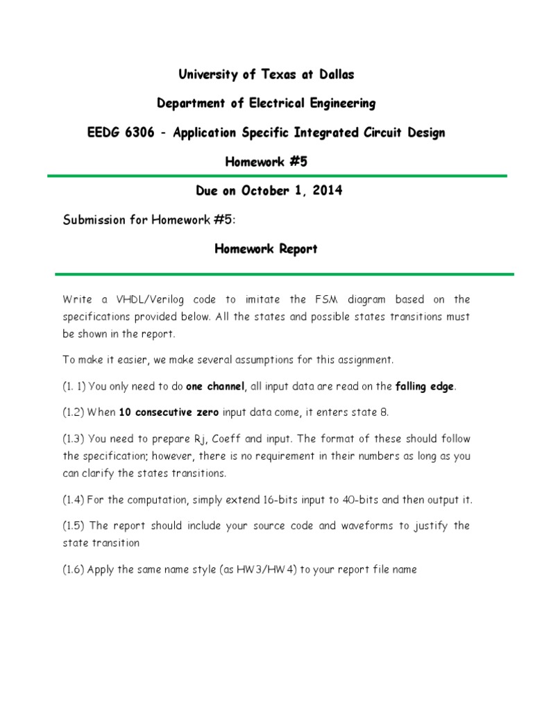 HW5 | PDF | Input/Output | Digital Electronics