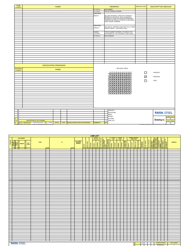 Line List Template | PDF