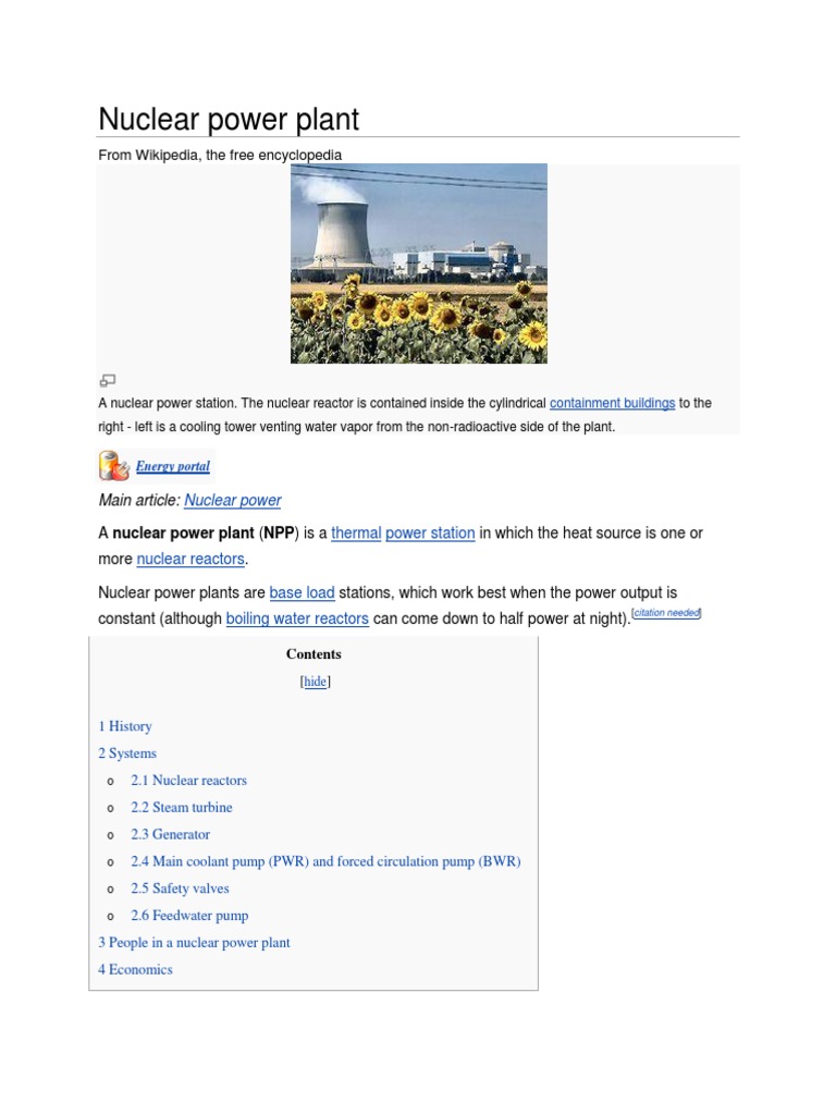Nuclear Power Plant | PDF | Nuclear Power Plant | Nuclear Power