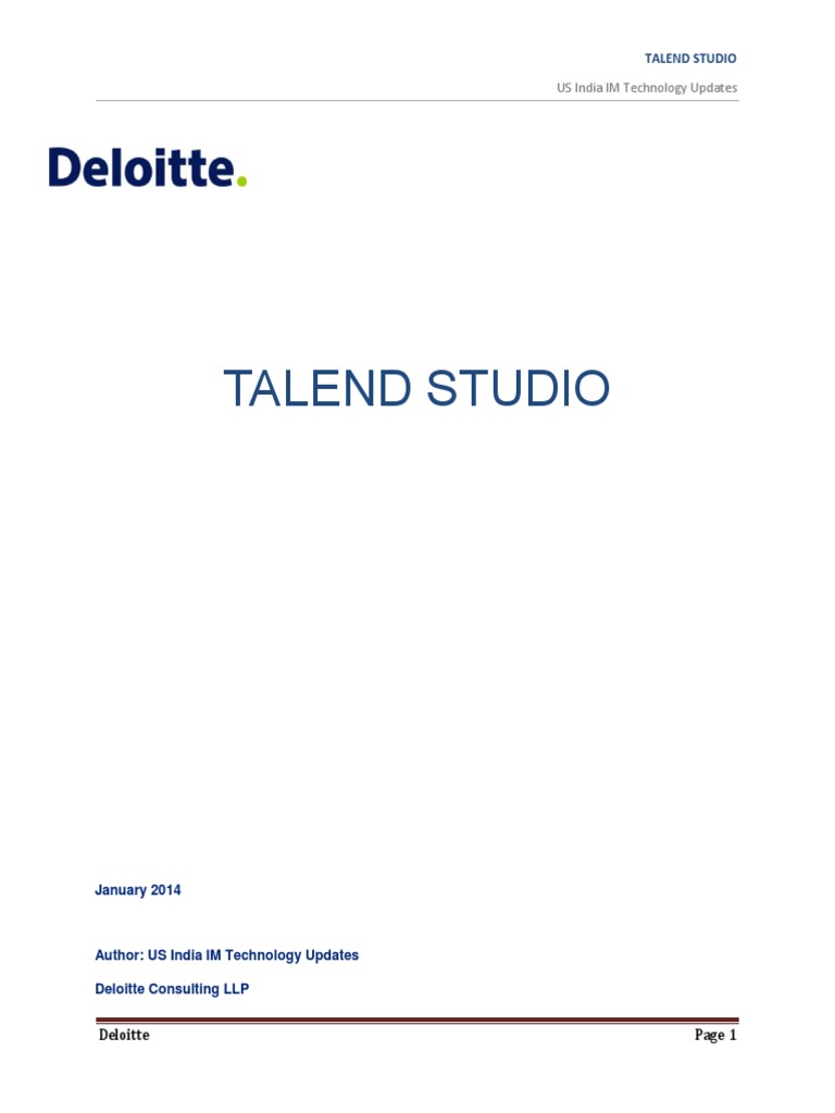 Talend Studio | Download Free PDF | Big Data | Data Quality