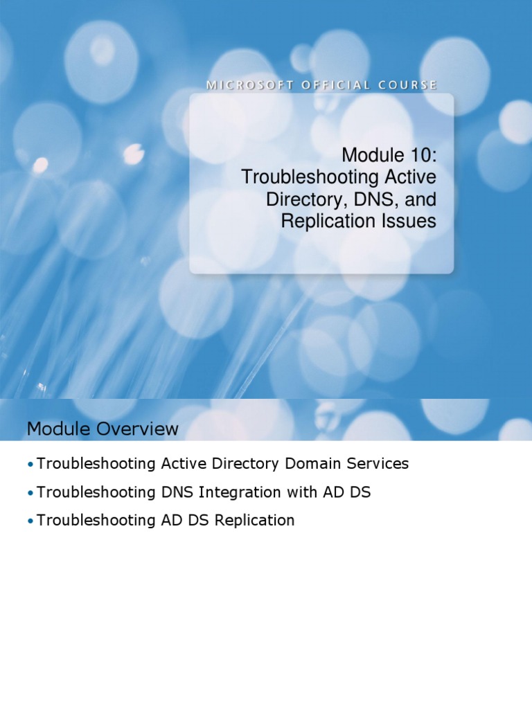 10 Troubleshooting Active Directory Dns and Replication Issues | PDF | Domain Name System ...