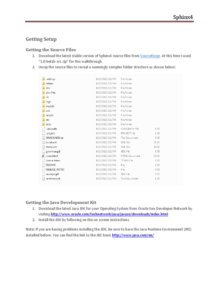 Setup Sphinx4 speech recognition library | PDF | Eclipse (Software) | Computing Platforms