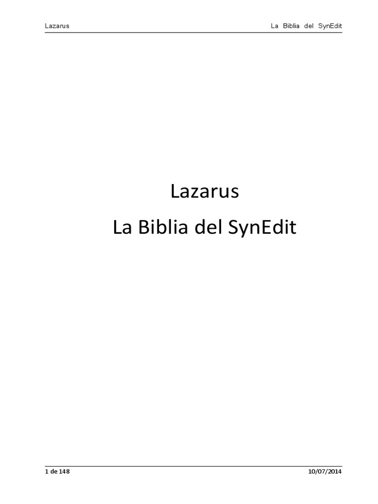 SynEdit - La Biblia Del Synedit - Rev6 - 20140710 | PDF | Comillas ...