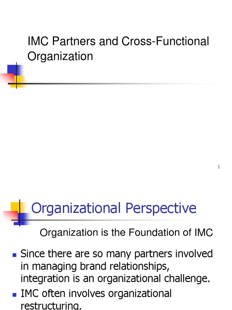 3-IMC Partners and Cross-Functional Organization | PDF | Marketing ...