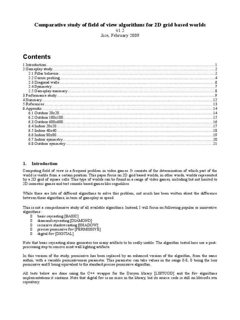 RogueLike - Fov | PDF | Field Of View | Algorithms