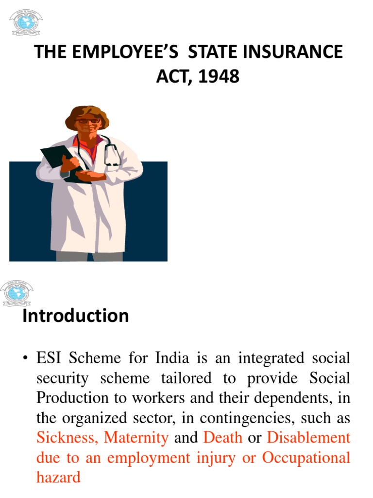 The Employee'S State Insurance ACT, 1948 | PDF | Employment | Health Care