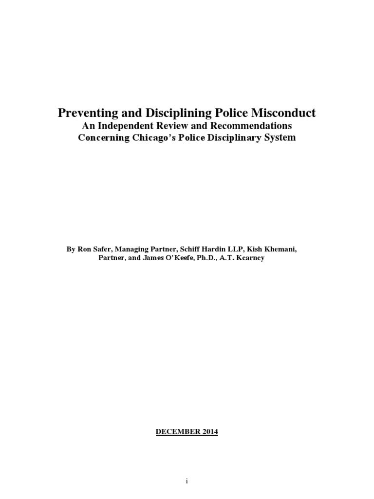 Preventing and Disciplining Police Misconduct | PDF | Police Misconduct ...