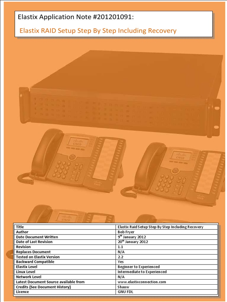 Elastix Application Note 201201091 Elastix RAID Setup Step by Step ...