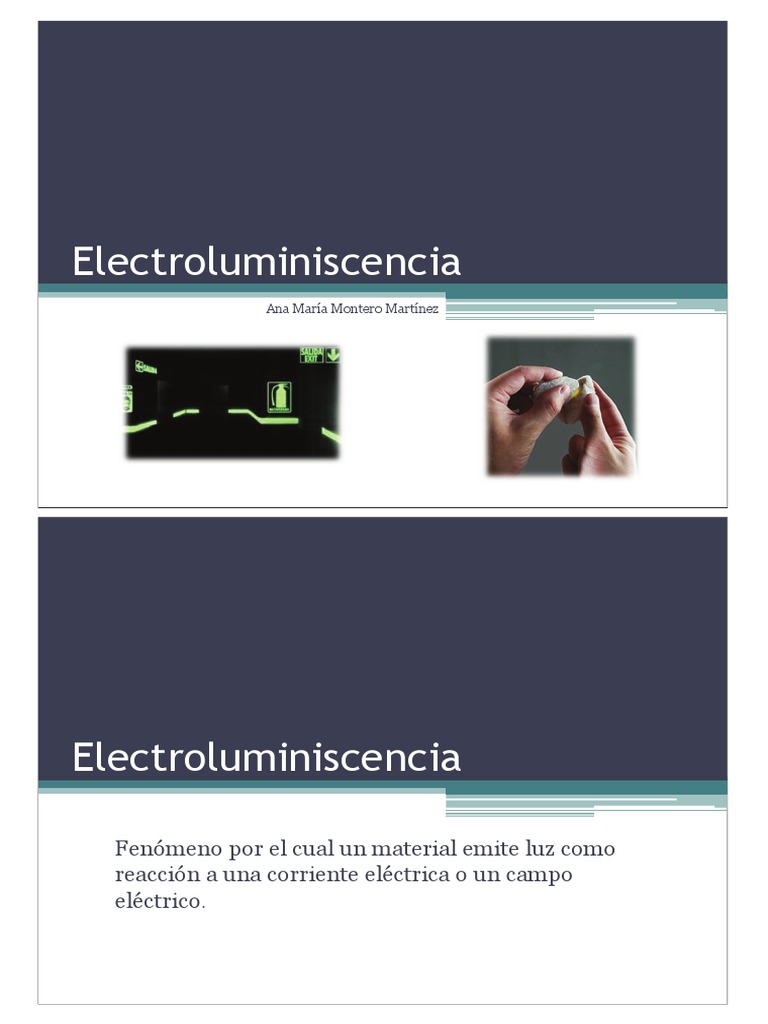 Electroluminiscencia y sus aplicaciones | PDF | Diodo emisor de luz ...