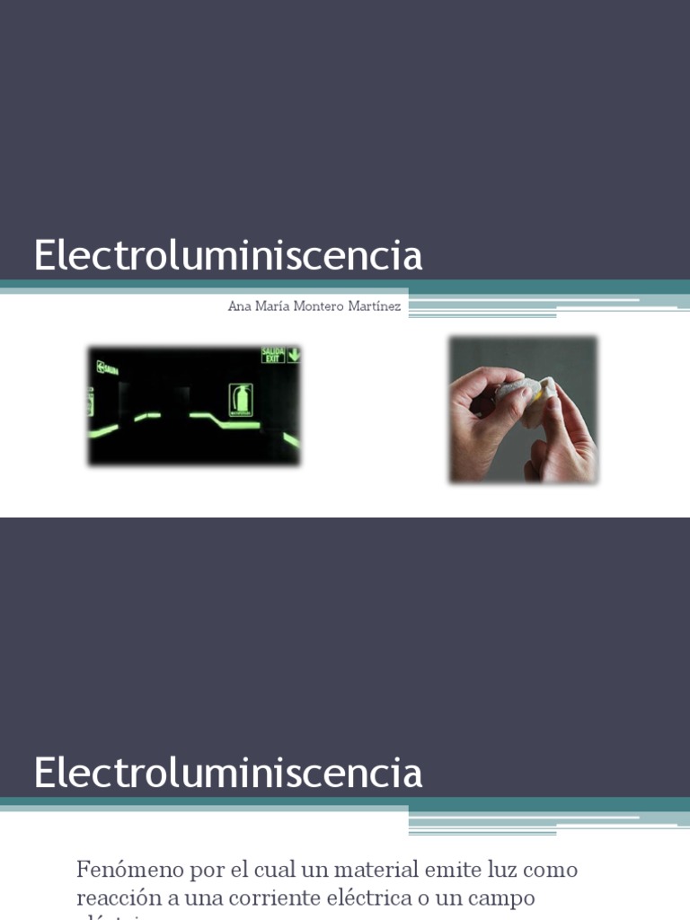 Electroluminiscencia | PDF | Diodo emisor de luz | Electricidad