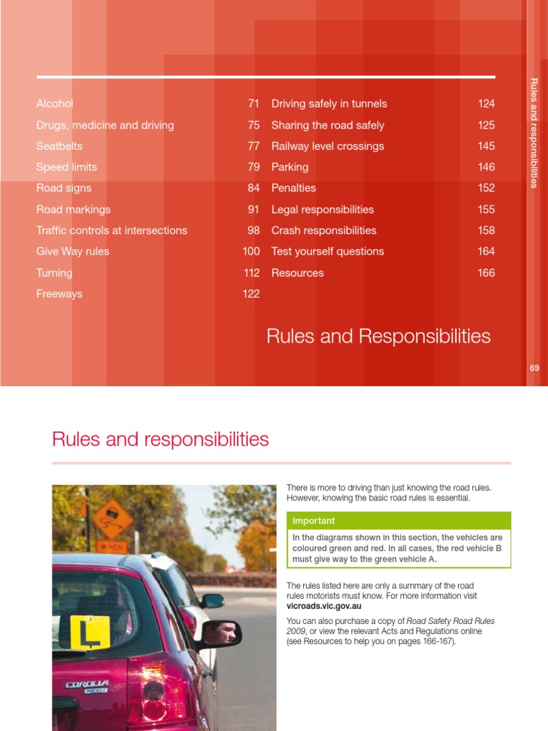 Road To Solo Driving Part 4 Rules and Responsibilities English | PDF