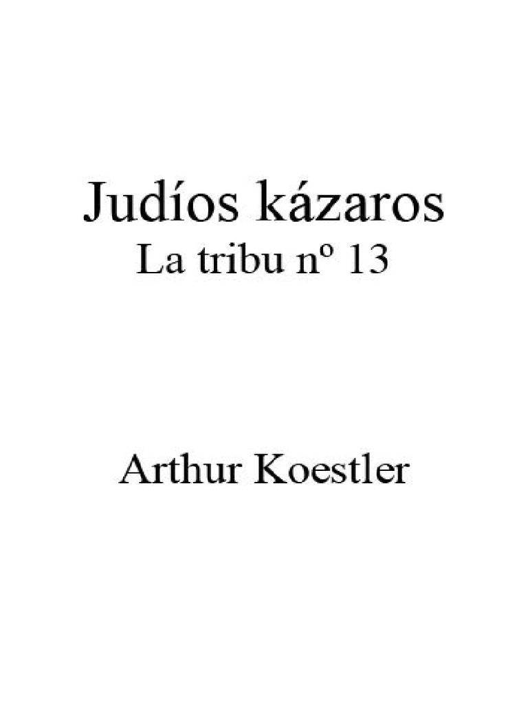 Libro Gratis: Los Judíos Kázaros | PDF