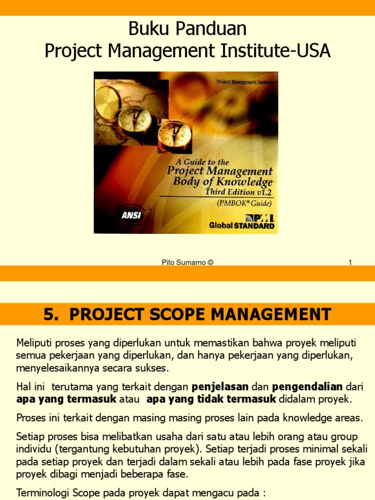 1.5. Project Scope Management | PDF | Manajemen Proyek | Produksi dan ...