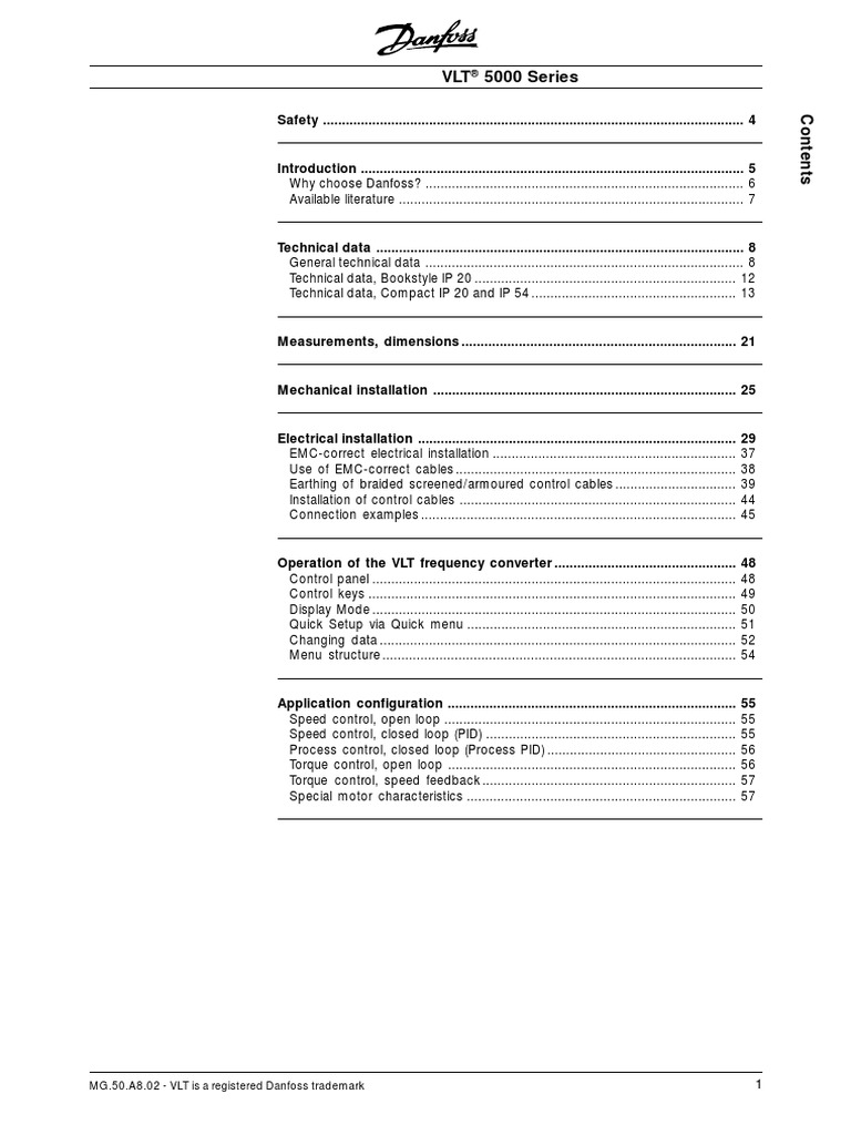Bien Tan Danfoss VLT 5000 Serie | PDF | Mains Electricity | Parameter (Computer Programming)