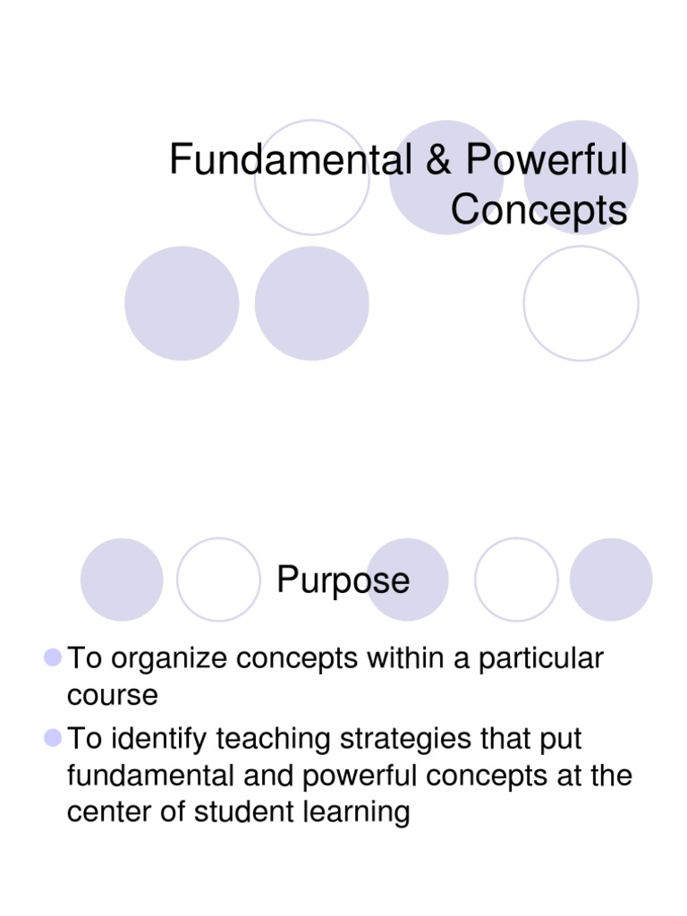 Fundamental and Powerful Concepts | PDF | Concept | Thought