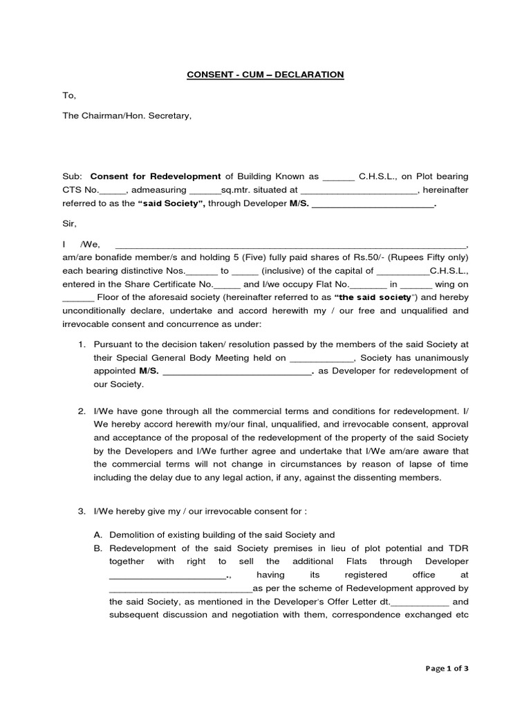 Redevelopment Consent 24.12.14 | PDF