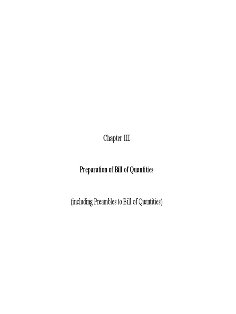Preparation of Bills of Quantities | PDF | General Contractor | Sidewalk