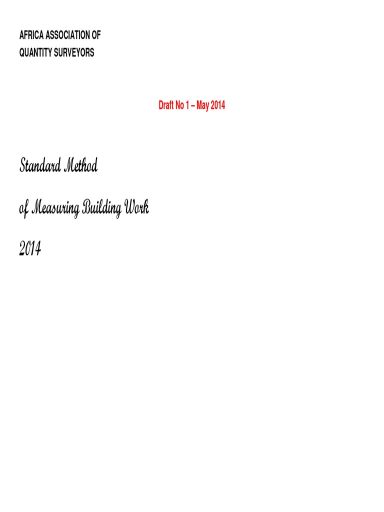 Standard Method of Measurement | PDF | Deep Foundation | Roof