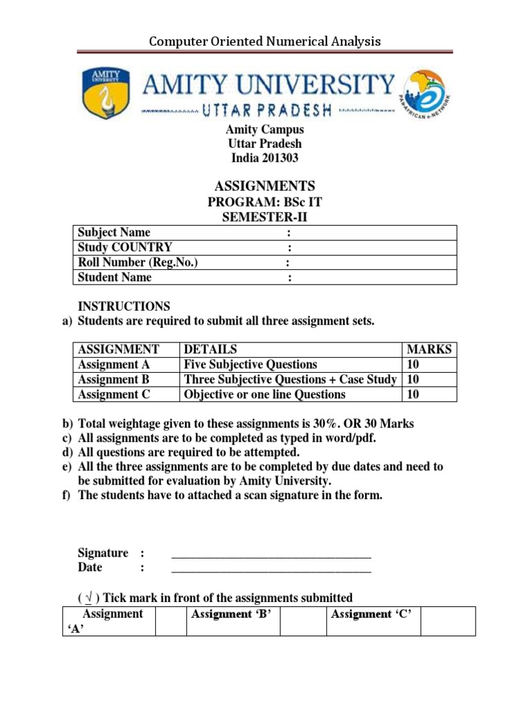 Computer Oriented Numerical Analysis Assignment | Download Free PDF | Numerical Analysis ...