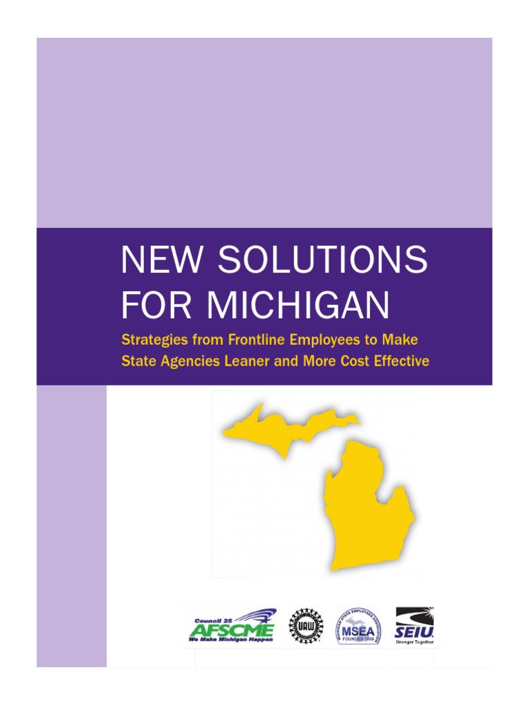 New Solutions For Michigan | PDF | Lean Manufacturing | Employment