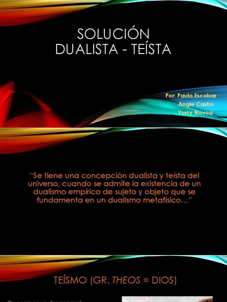 Dualismo-Teísmo | Dualismo | René Descartes