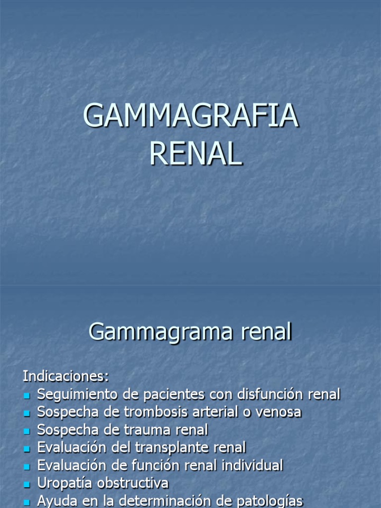 Gammagrafia Renal | PDF