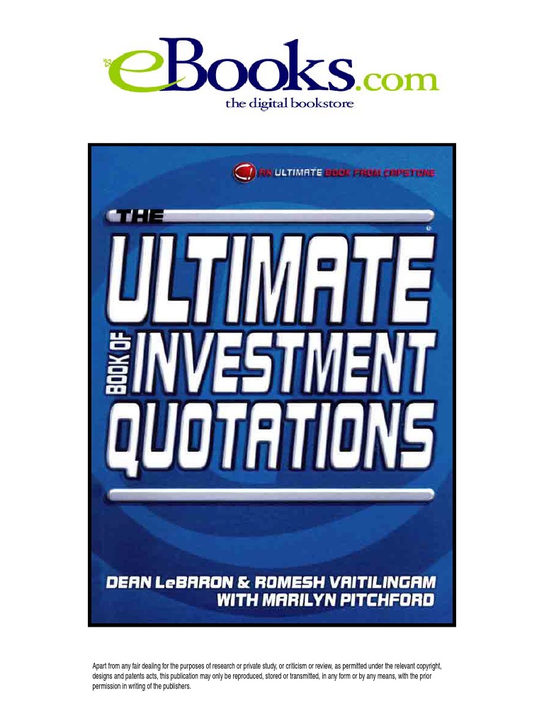 The Ultimate Book of Investment Quotations | PDF | Active Management ...