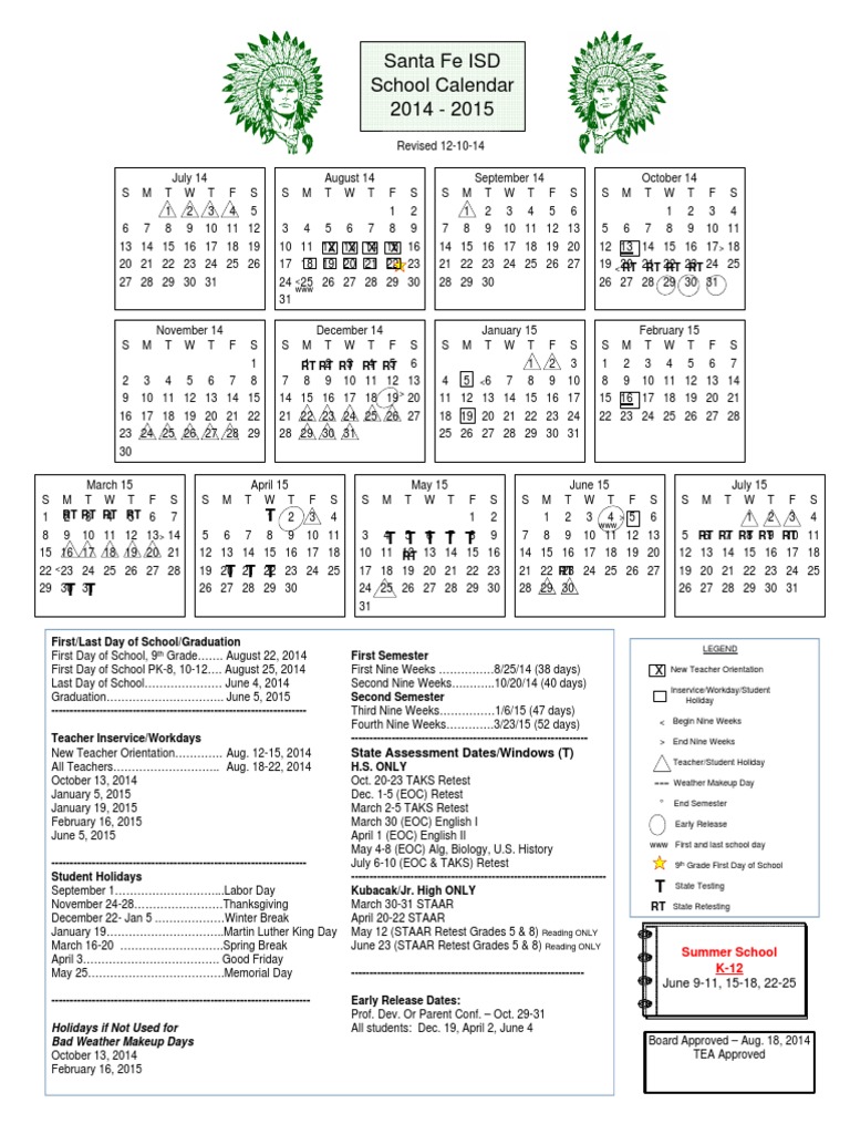 2014-2015 District Calendar | PDF