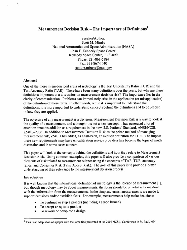 TUR y TAR | PDF | Calibration | Uncertainty