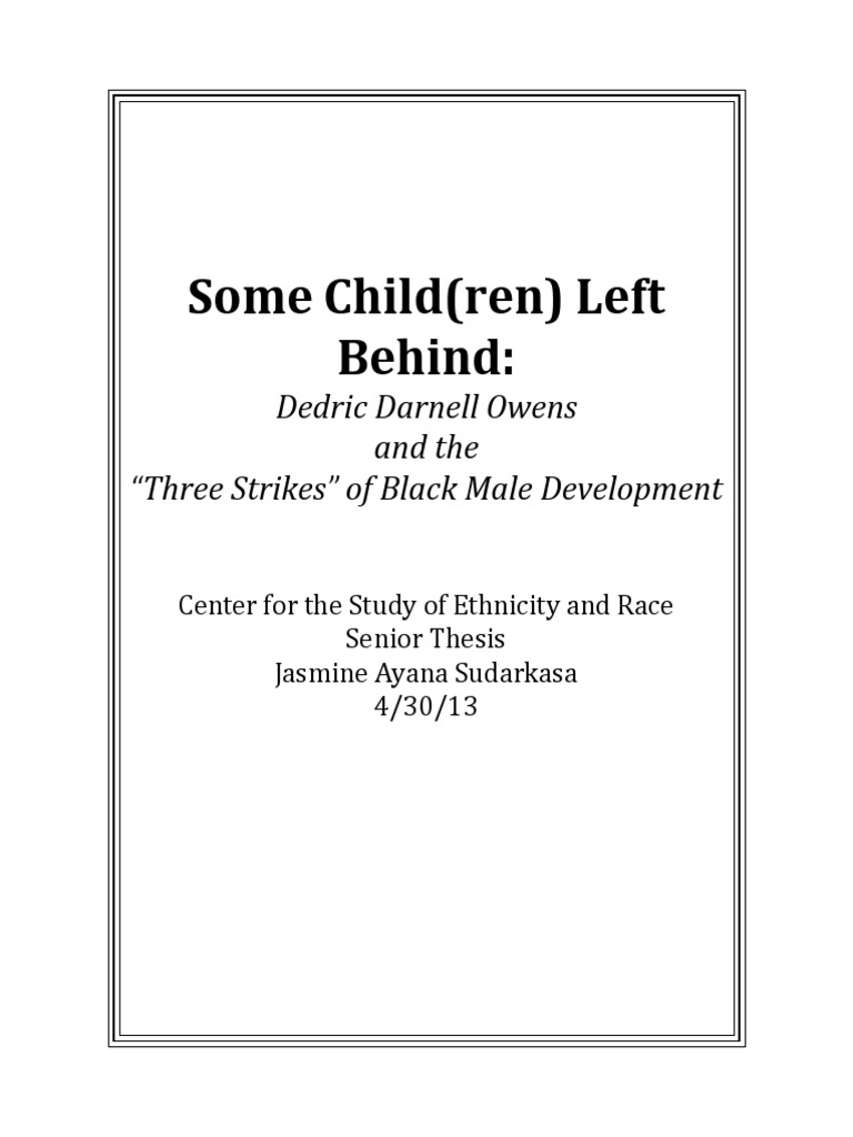 Some Children Left Behind: Dedric Darnell Owens and The "Three Strikes ...