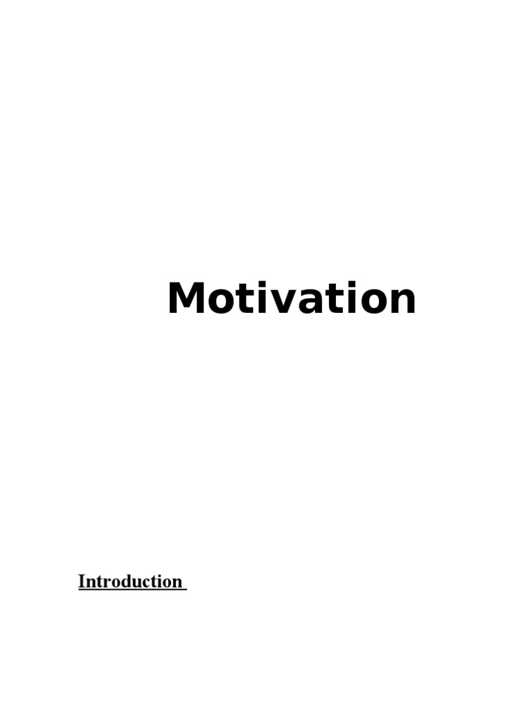 Motivation Assignment | PDF | Motivation | Motivational