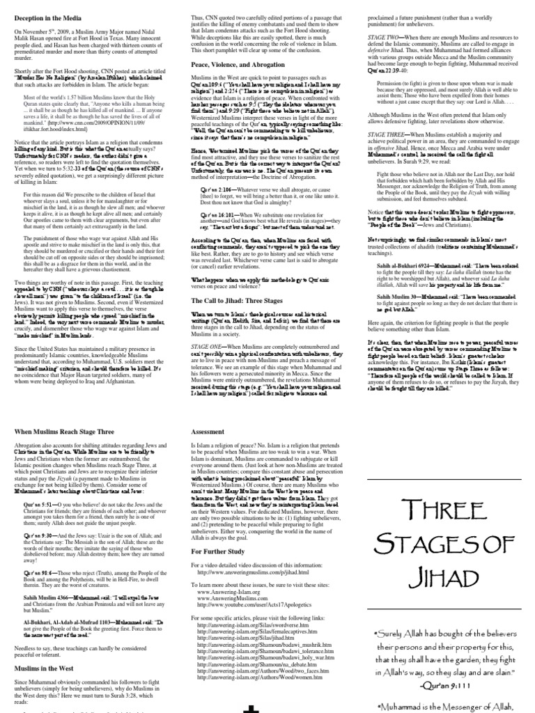 Three Stages of Jihad | PDF | Muhammad | Jihad