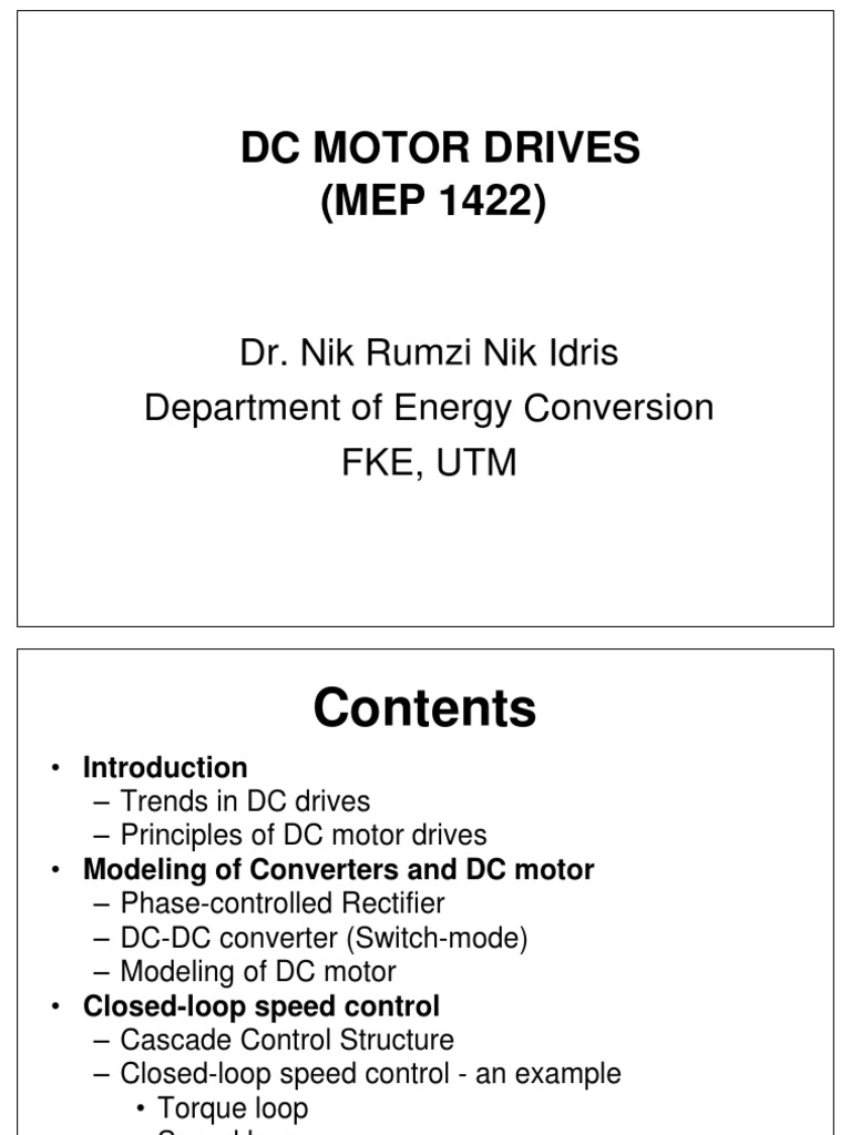 DC Motor Drives 2007 | PDF | Electric Motor | Control Theory