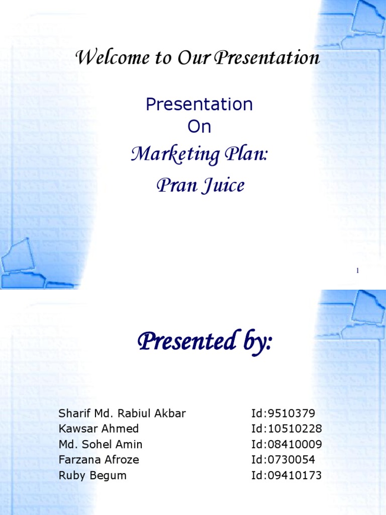 Marekting Plan in Pran | PDF | Swot Analysis | Marketing