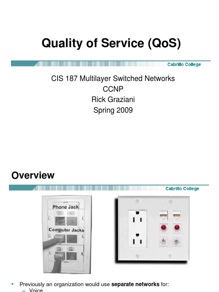 QoS cisco slides | Quality Of Service | Network Congestion