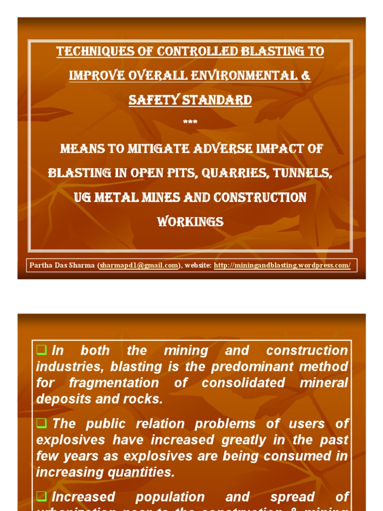Controlled Blasting Techniques Overview | PDF