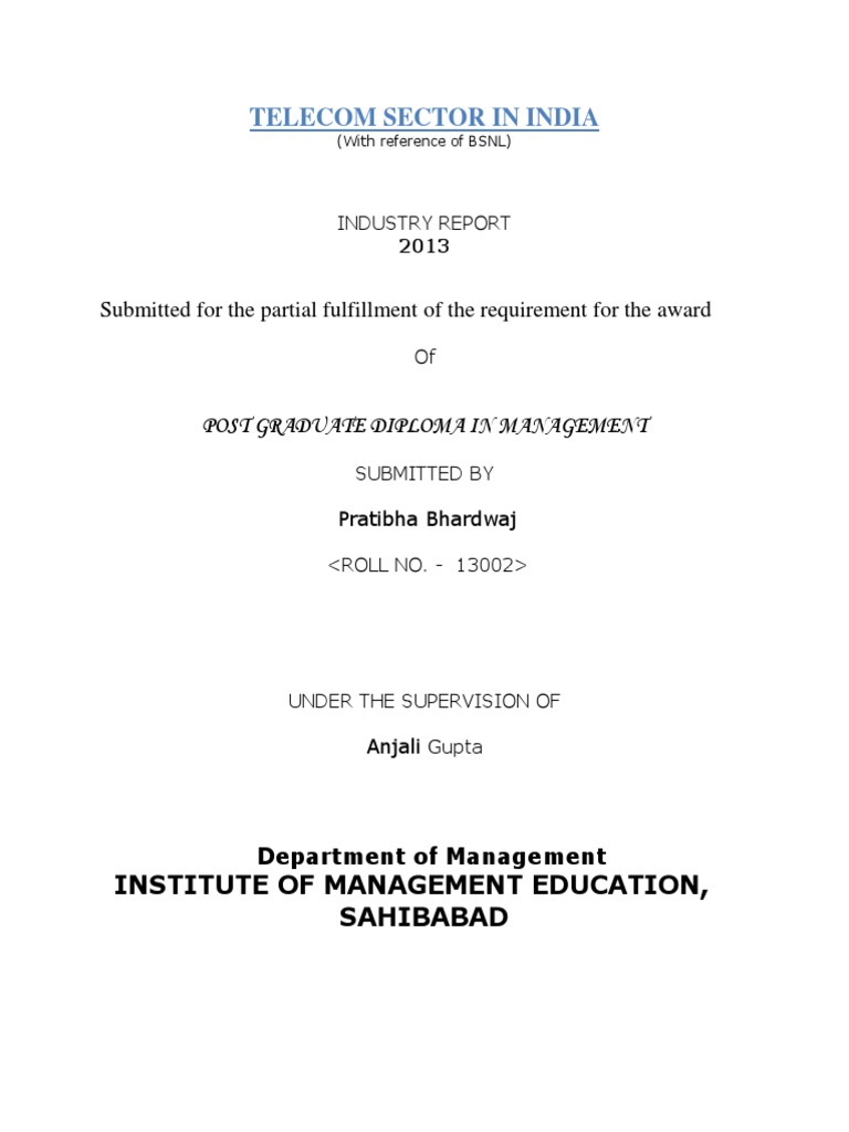 Telecom Sector in India | PDF | Telecommunications | Marketing