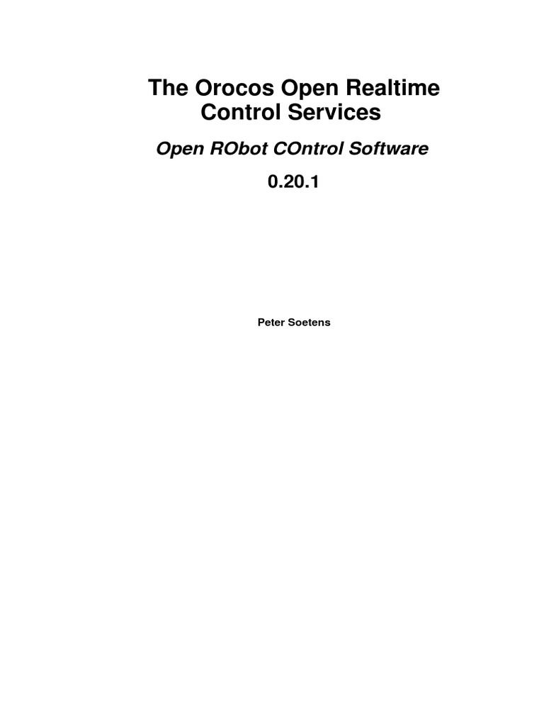 Orocos Manual | PDF | Component Based Software Engineering | Operating System